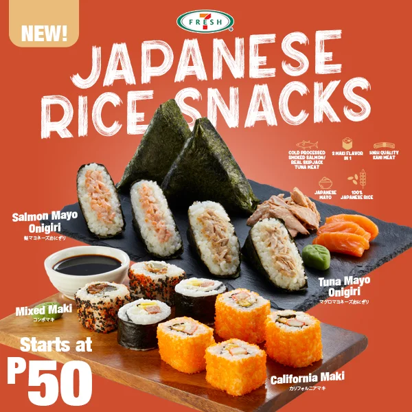 4 Items to fill your 7-Fresh Japanese Rice Snacks from 7-Eleven